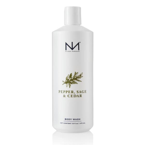 Niven Morgan Pepper Sage and Cedar Body Wash | Oak Manor Fragrances